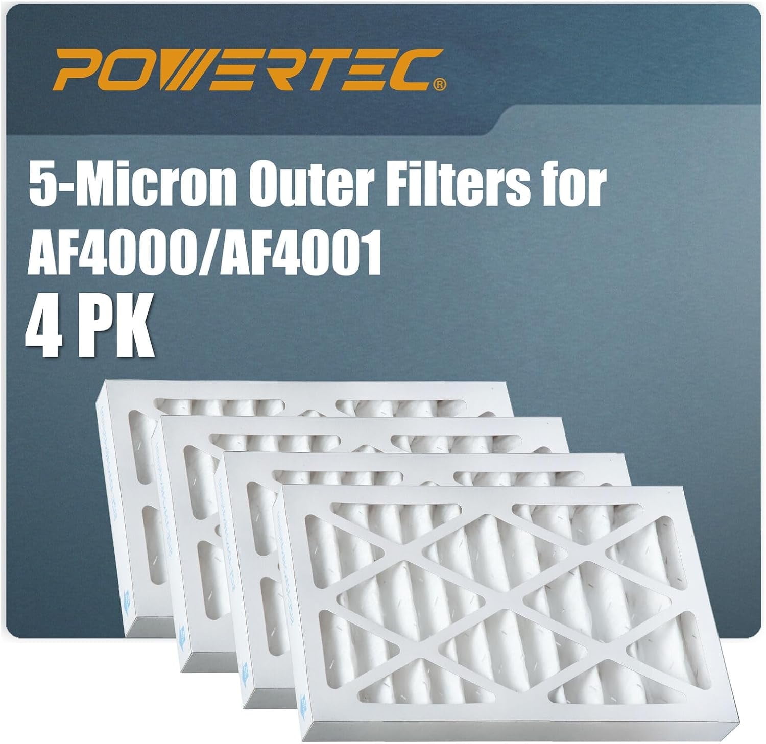 Free Shipping! POWERTEC 4PK 5 Micron Outer Filters for WEN 3410 ...