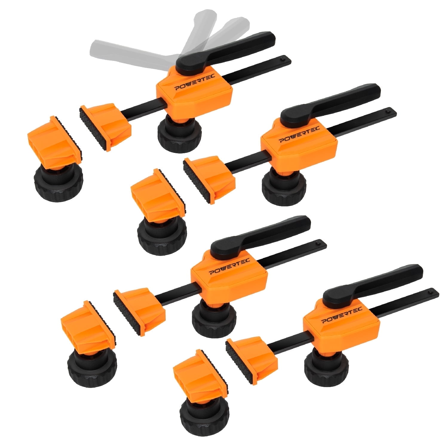 POWERTEC 4PK Bench Dog Clamps for 3/4" Dog Holes, Quick Release & Heavy ...
