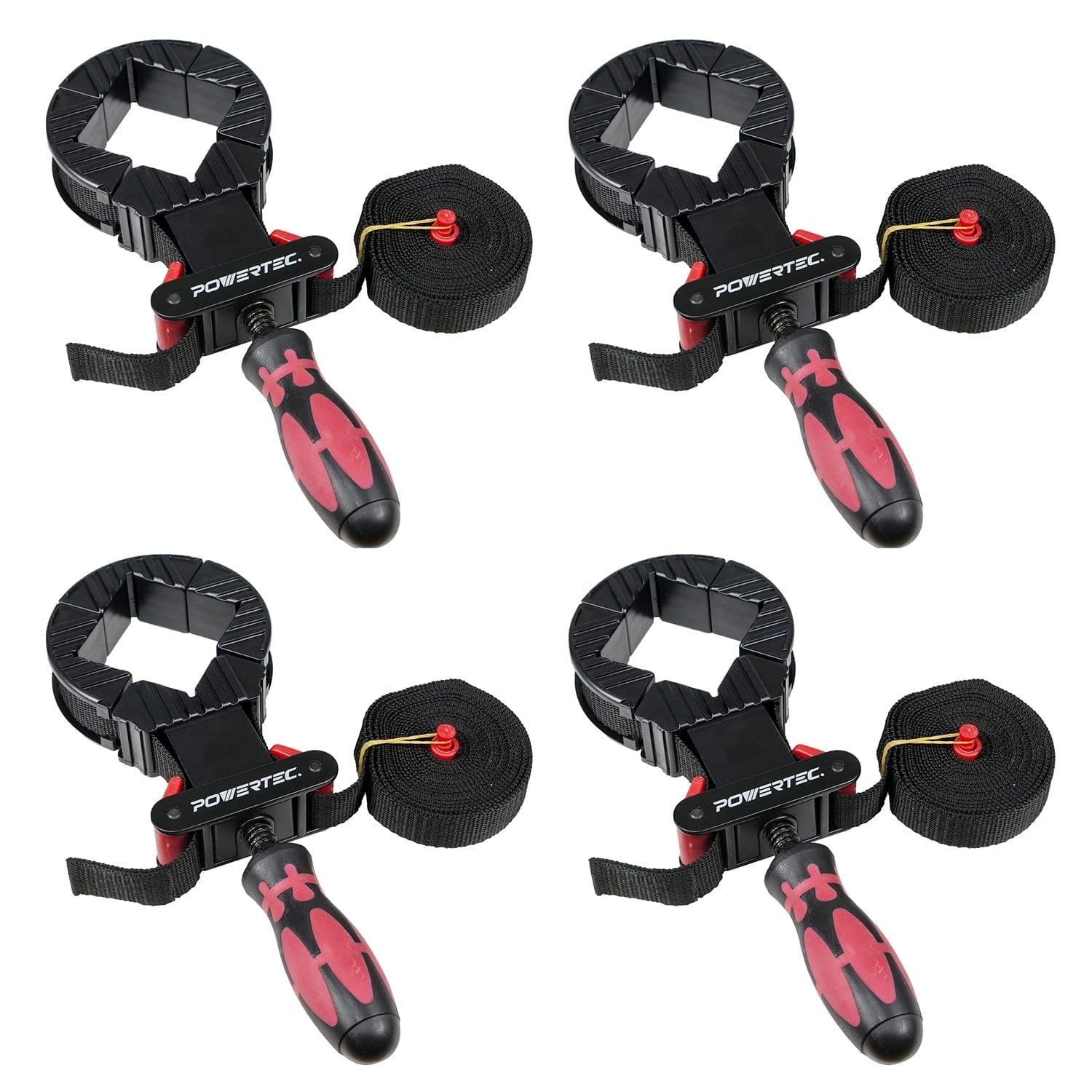 POWERTEC 4PK Deluxe Quick Release Strap Clamp | Woodworking Frame ...