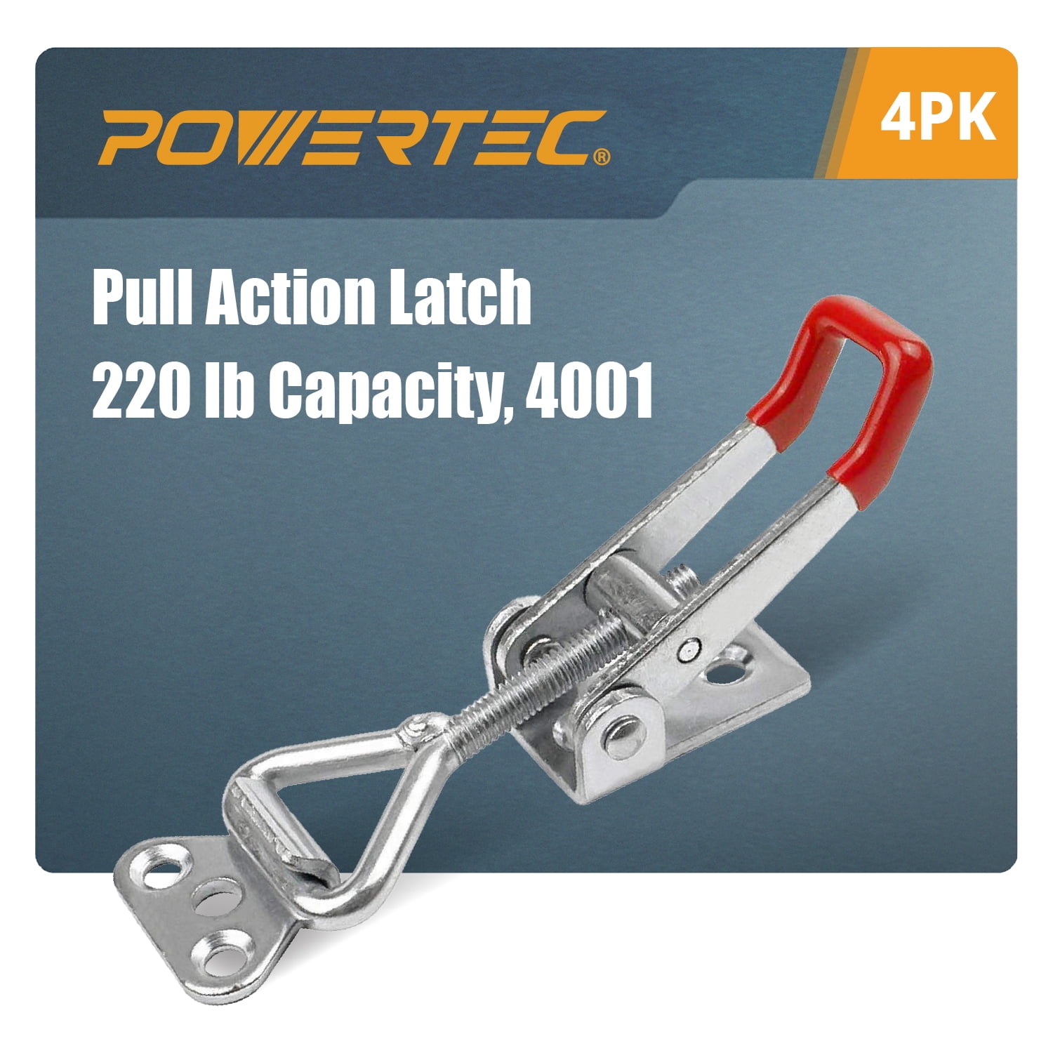 POWERTEC 4PK Toggle Clamp, 220 lbs Holding Capacity, 4001 Adjustable ...
