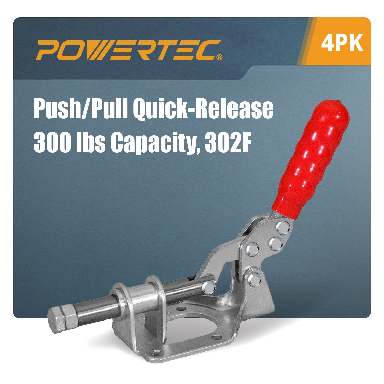 POWERTEC 4PK Toggle Clamp, 300lbs Holding Capacity, 302F Quick Release ...