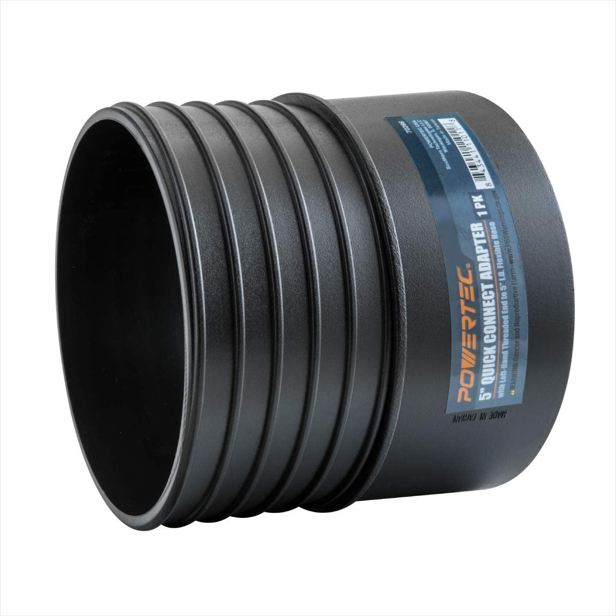 POWERTEC 5" Quick Connect Adapter - Threaded End Screws Into 5" I.D ...