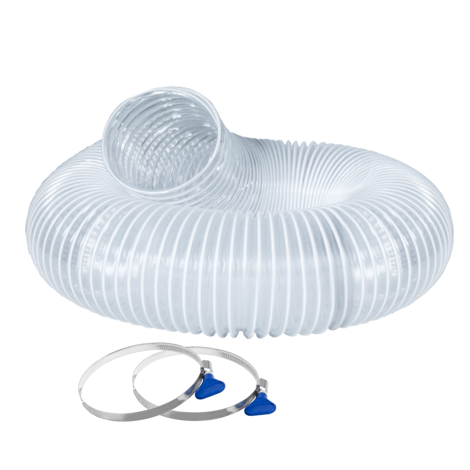 POWERTEC 5" x 5' Dust Collection Hose with 2 Key Clamps, 5 Inch Dust ...