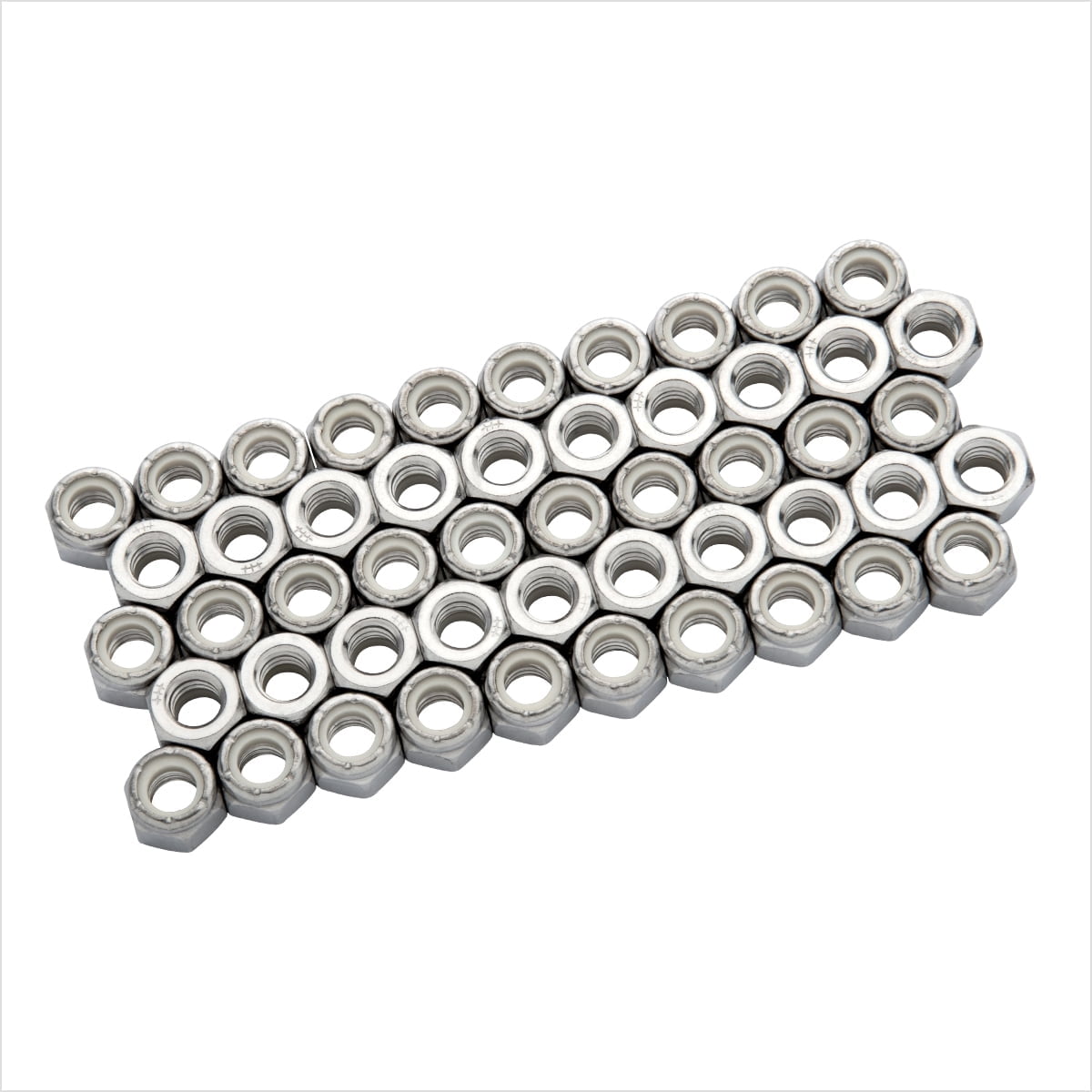 POWERTEC 50PK 1/4"-20 Nylon Insert Lock Nut Set | 18-8 304 Stainless ...