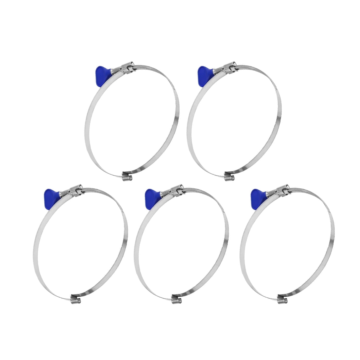 POWERTEC 5PK 2-1/2 Inch Left Hand Keyed Bridge Hose Clamp, Thumb Screw ...