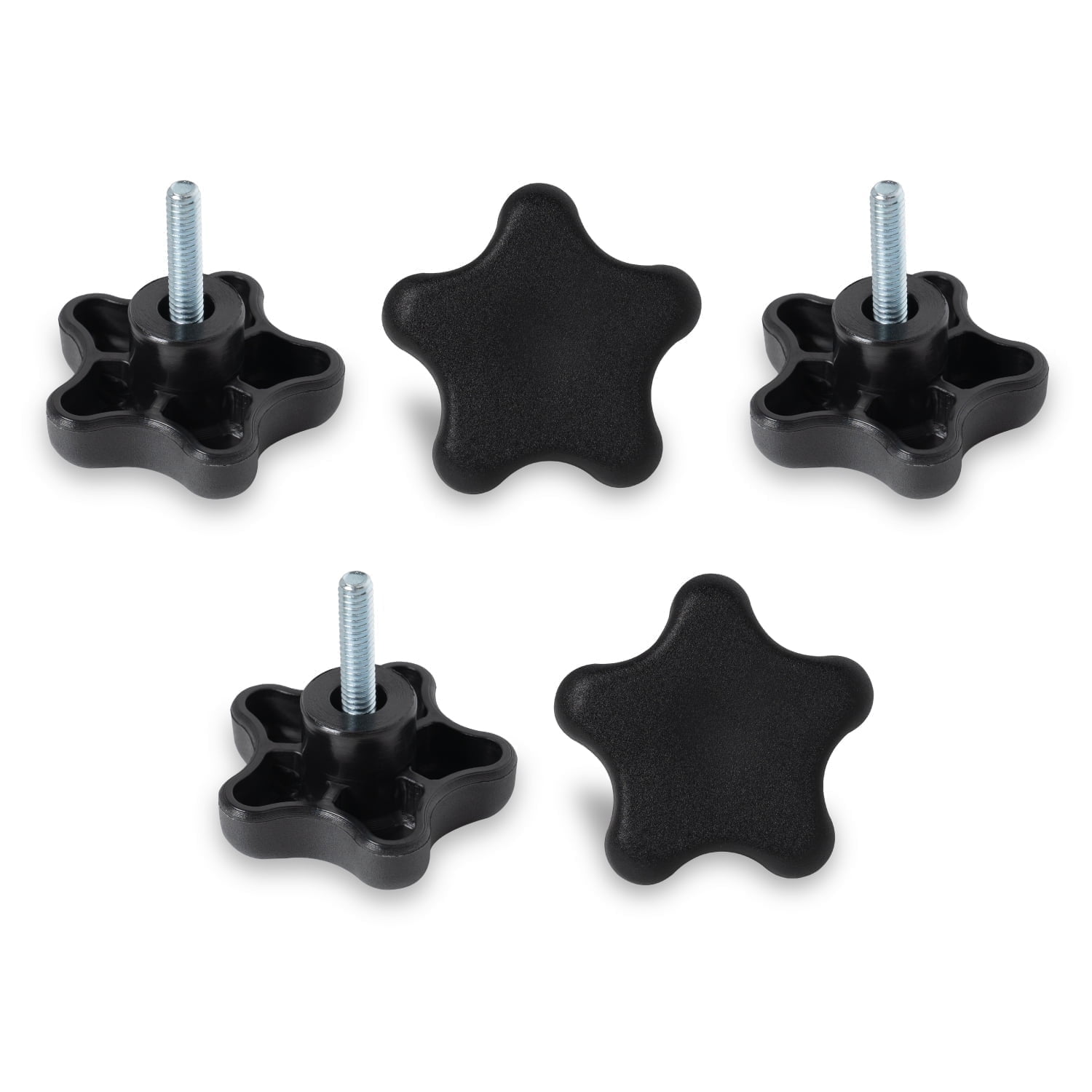 POWERTEC 5PK 5-Star Stud Knob, 1/4"-20 (QNB3006) - Walmart.com
