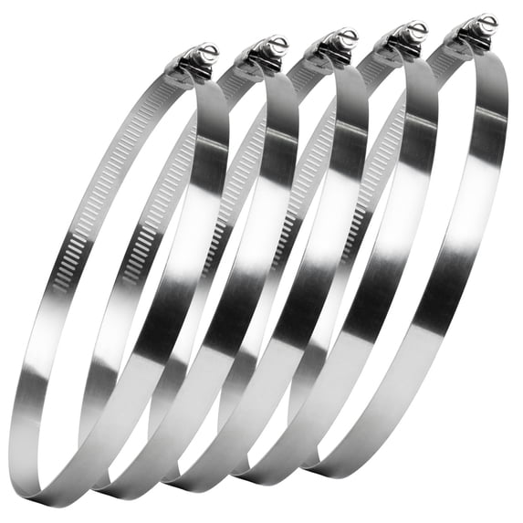 POWERTEC 5PK Stainless Steel Worm Gear Drive Hose Clamps, Adjustable 7 ...