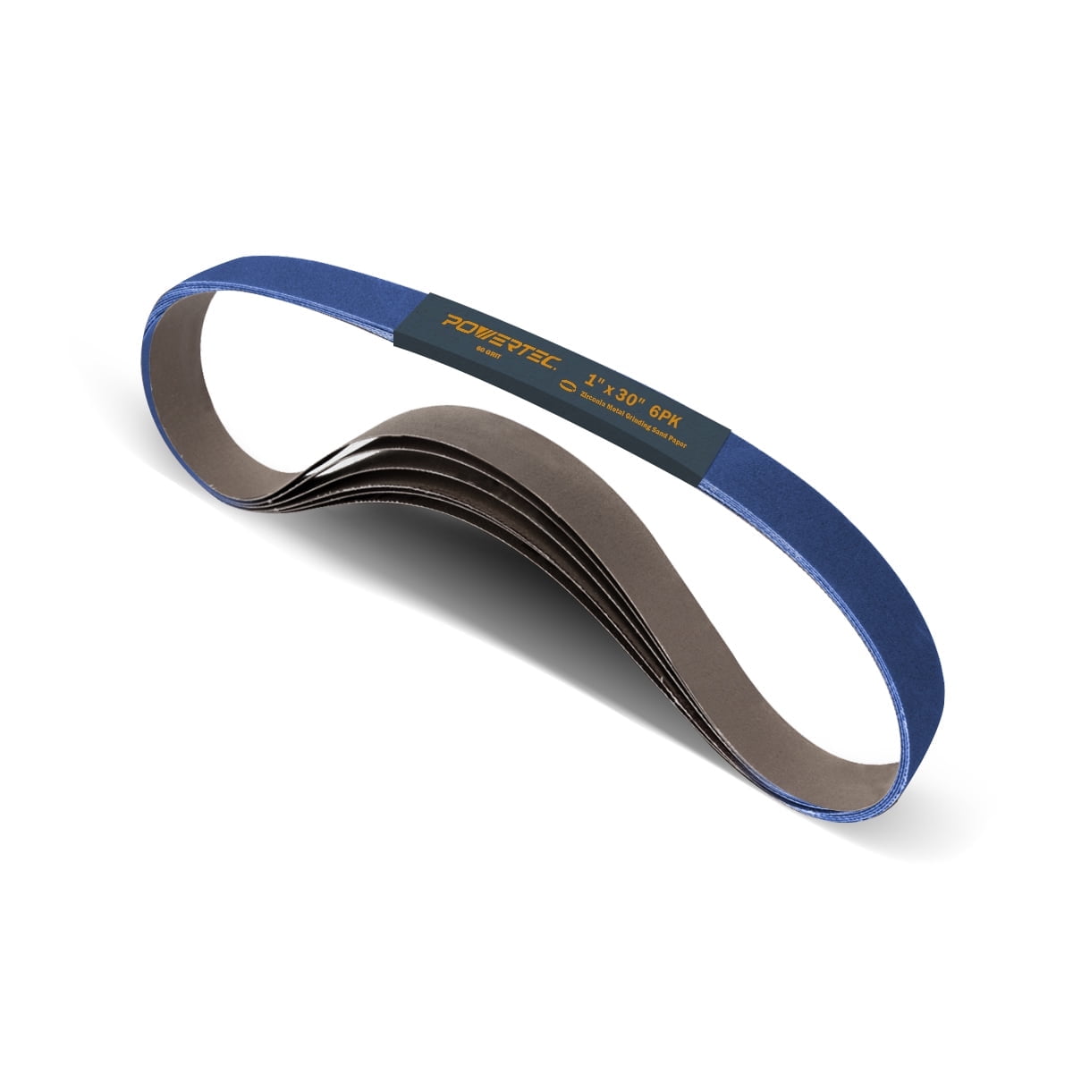 POWERTEC 6PK 1 x 30 Inch Zirconia Sanding Belts, 60 Grit Belt Sander ...