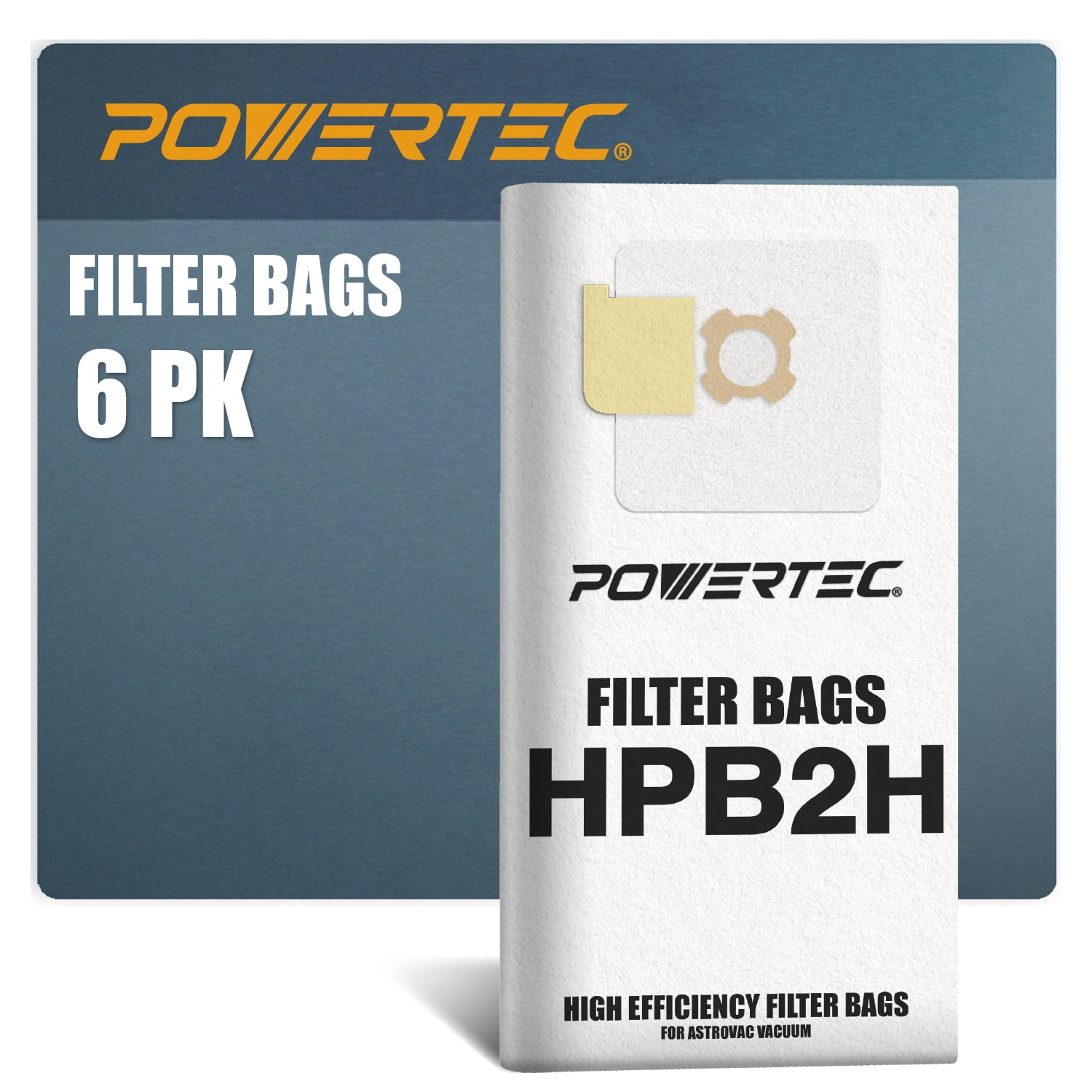 POWERTEC 6PK 5-Ply Filter Bags for AstroVac, Valet and VacuMaid HPB2HPK ...