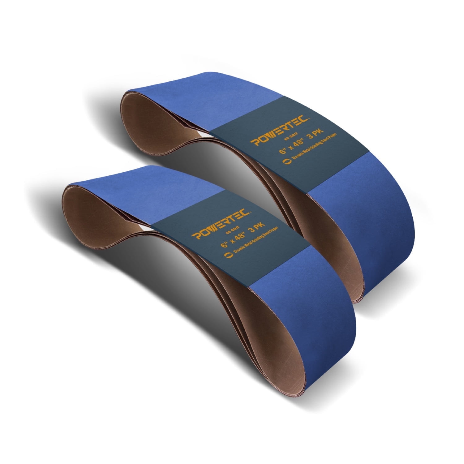 POWERTEC 6PK 6 x 48 Inch Zirconia Sanding Belts, 60 Grit Belt Sander Sanding Belt for Bench ...