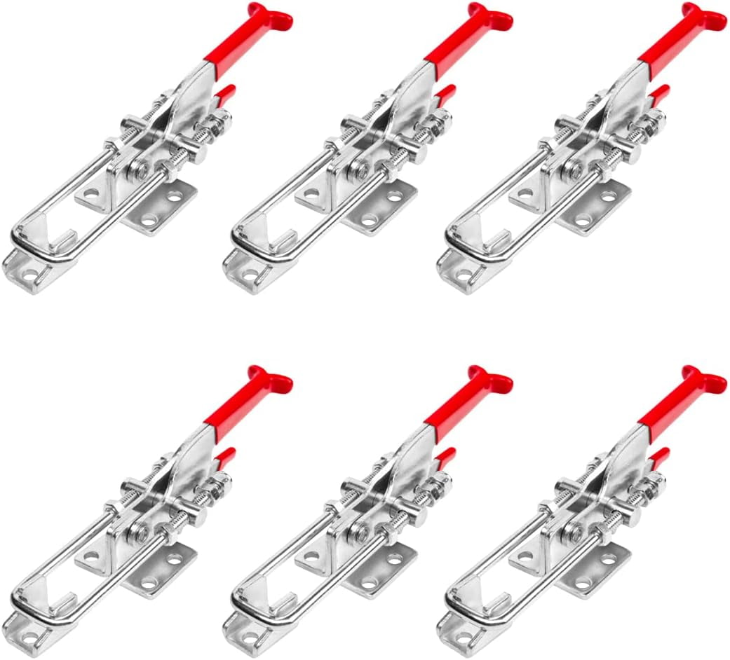 POWERTEC 6PK Toggle Clamp, 700 lbs Capacity, 431 Self-Lock U-Bolt ...