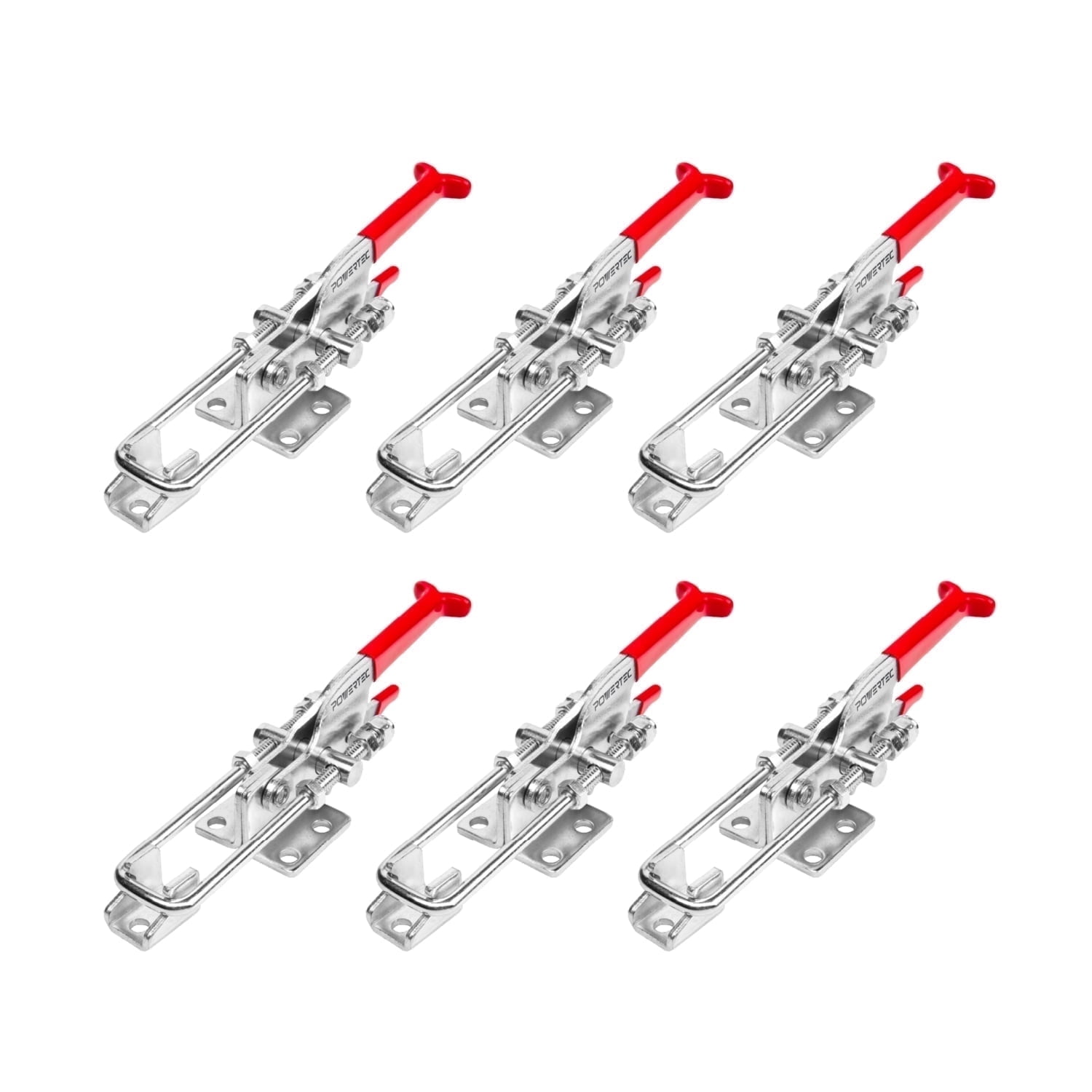 POWERTEC 6PK Toggle Clamp, 700 lbs Capacity, 431 Self-Lock U-Bolt ...