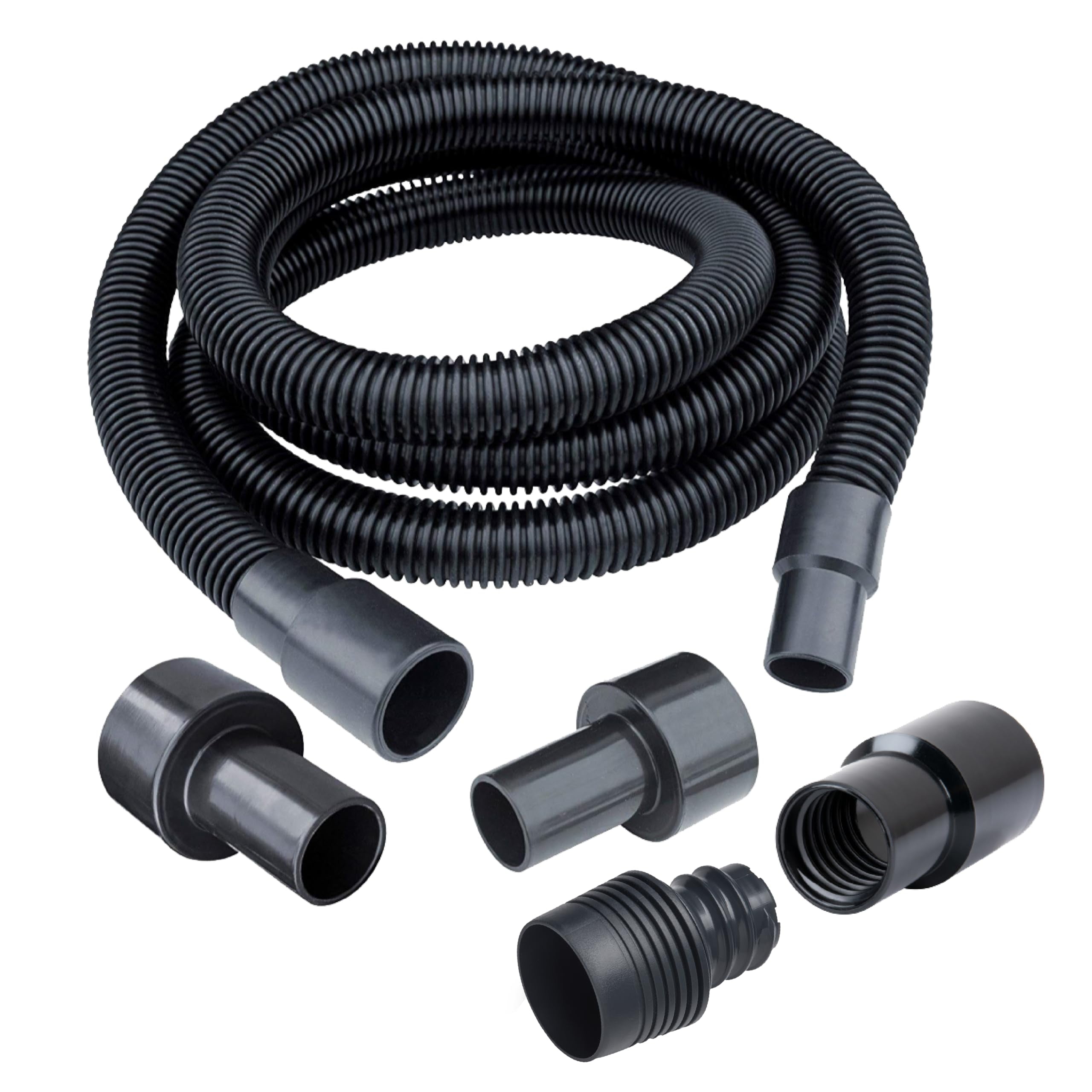 POWERTEC 70477 10 Ft. Dust Collection Hose Kit with 5 Fittings and a ...
