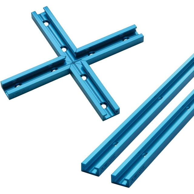POWERTEC 71713 Double-Cut Profile Universal T-Track with Predrilled Mounting Holes with ...