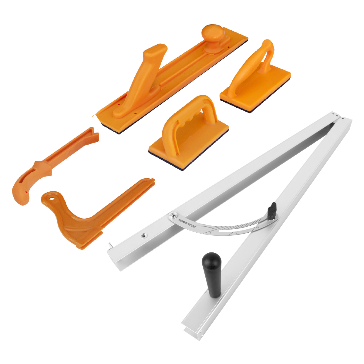 POWERTEC Table Saw Angle Cutting Jig with Safety Push Block and Stick ...