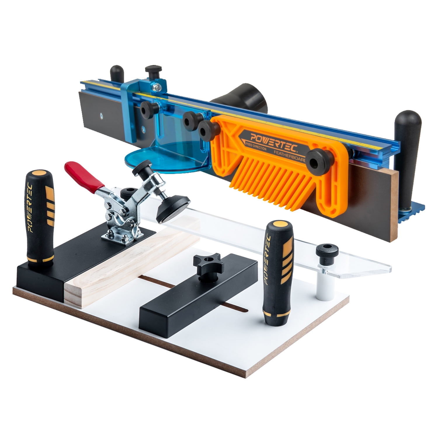 POWERTEC 72032 Deluxe Router Table Fence System 3-3/8" Tall 24" Long ...