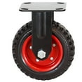 POWERTEC 8 Inch Caster Wheels, Heavy Duty Fixed Plate Casters with ...