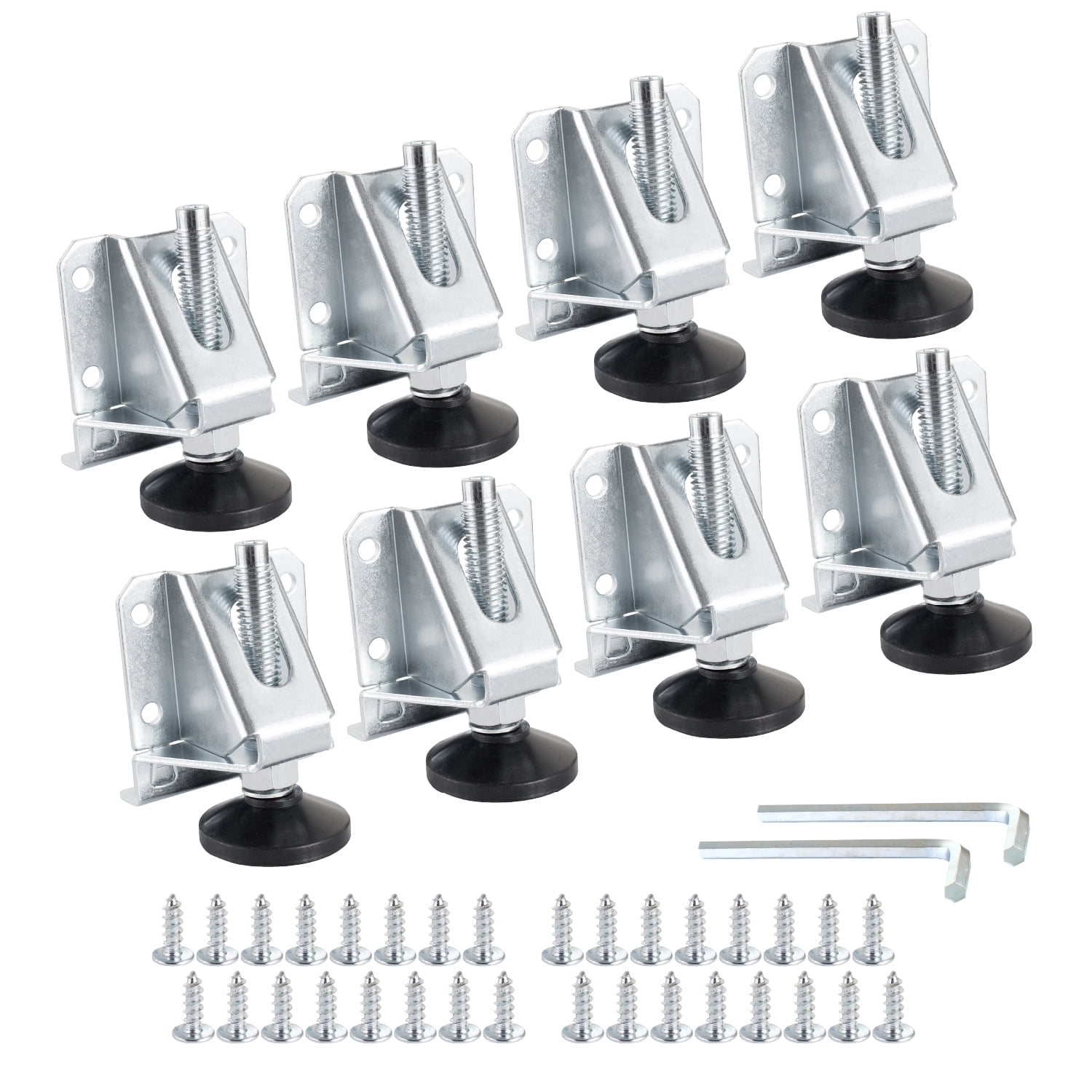 POWERTEC 8PK Leg Leveler, Adjustable Leveling Feet Kit with Screws and ...