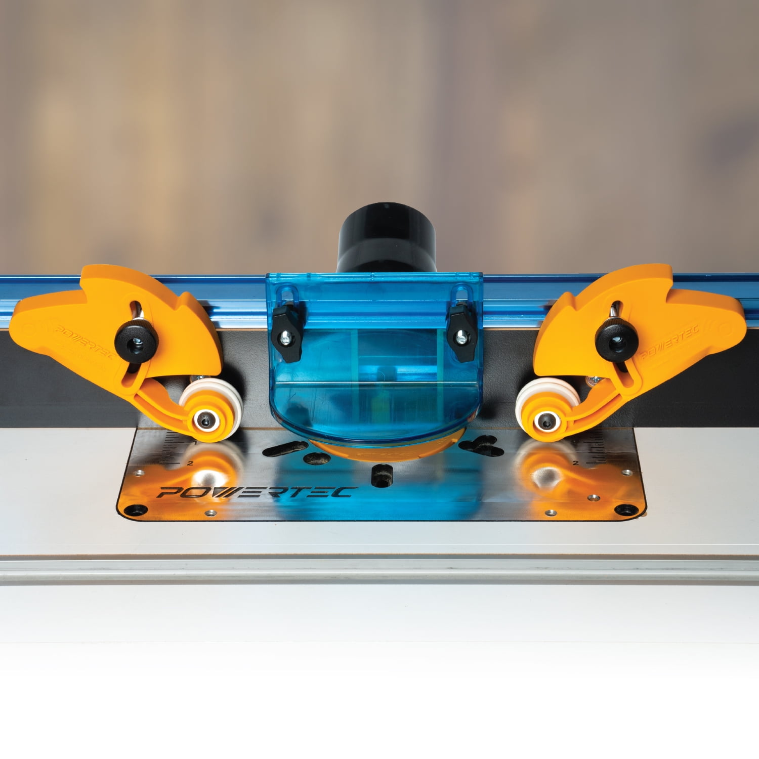 POWERTEC Adjustable Roller Stock Guide, One Way Bearing Stock Feeder ...