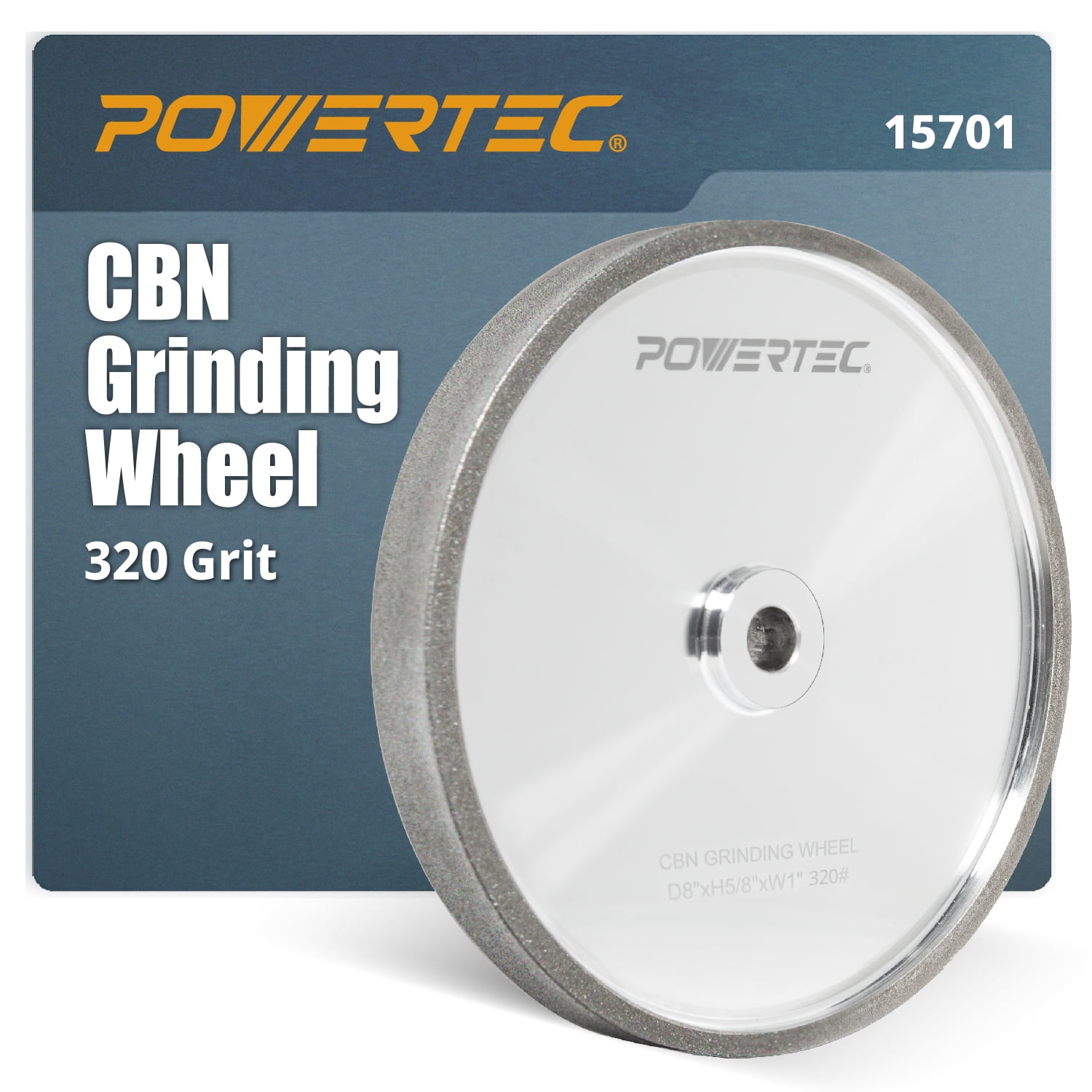 POWERTEC CBN Grinding Wheel 8 Inch 320 Grit, Bench Grinder Wheel for ...