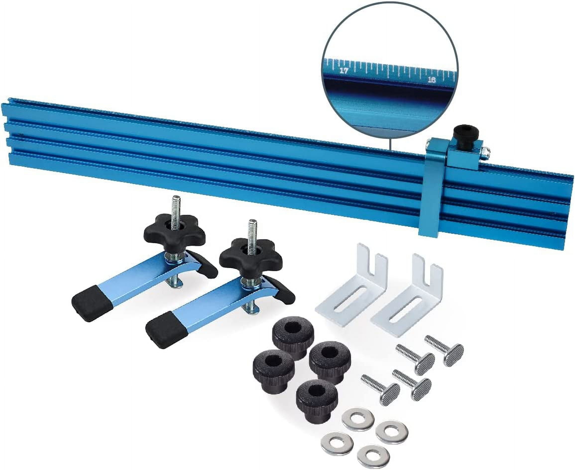 POWERTEC Drill Press Fence Set w/T Slot 24", Hardware Kit for T-Slot ...