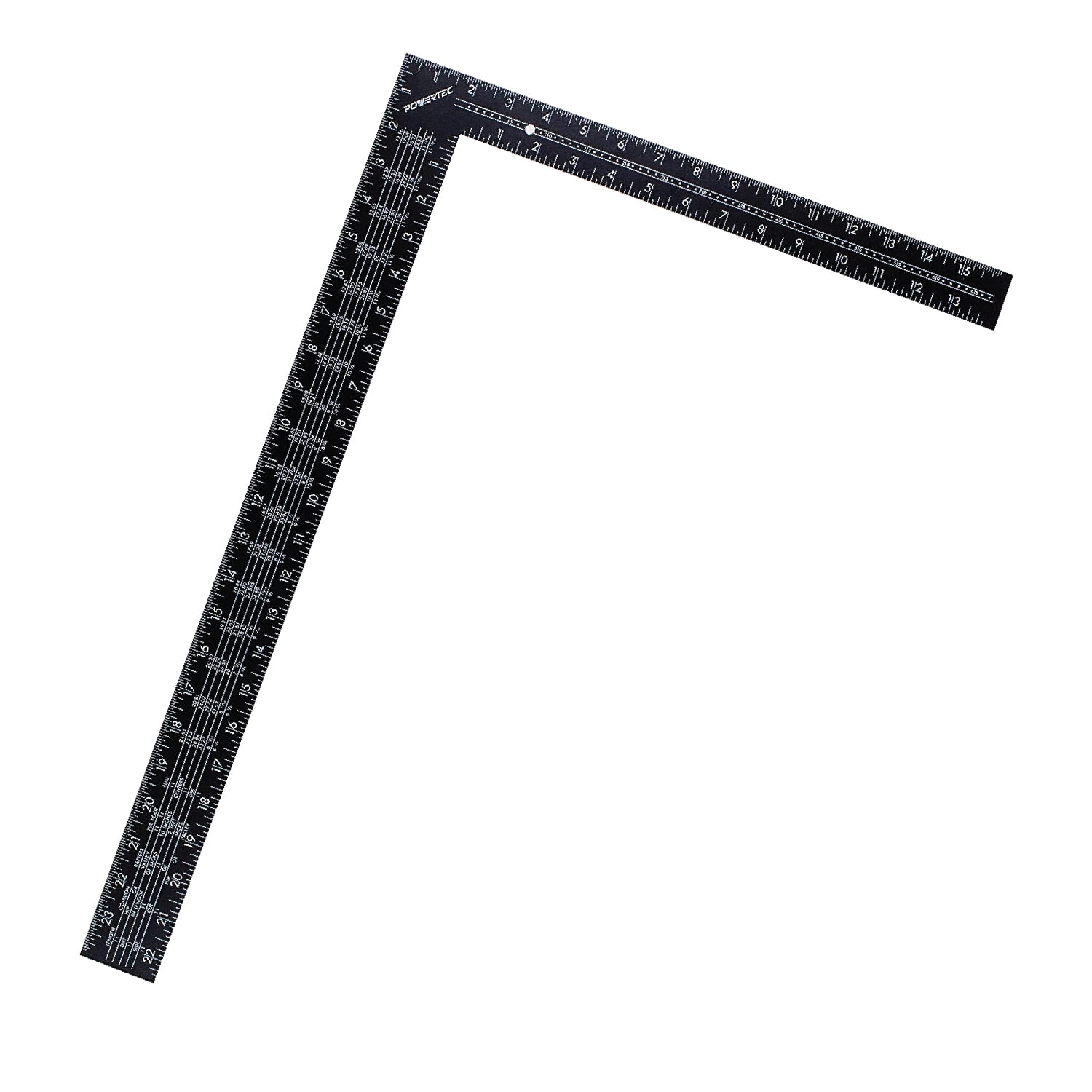POWERTEC Framing Square, 16 x 24 Inch Steel Carpenter Square with ...
