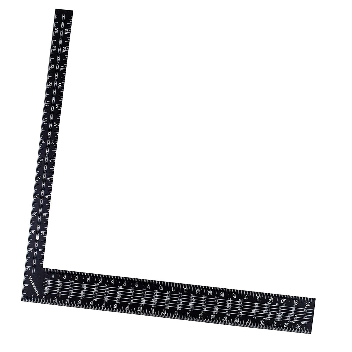 POWERTEC Framing Square, 16'' x 24'' Steel Carpenter Square with Rafter ...