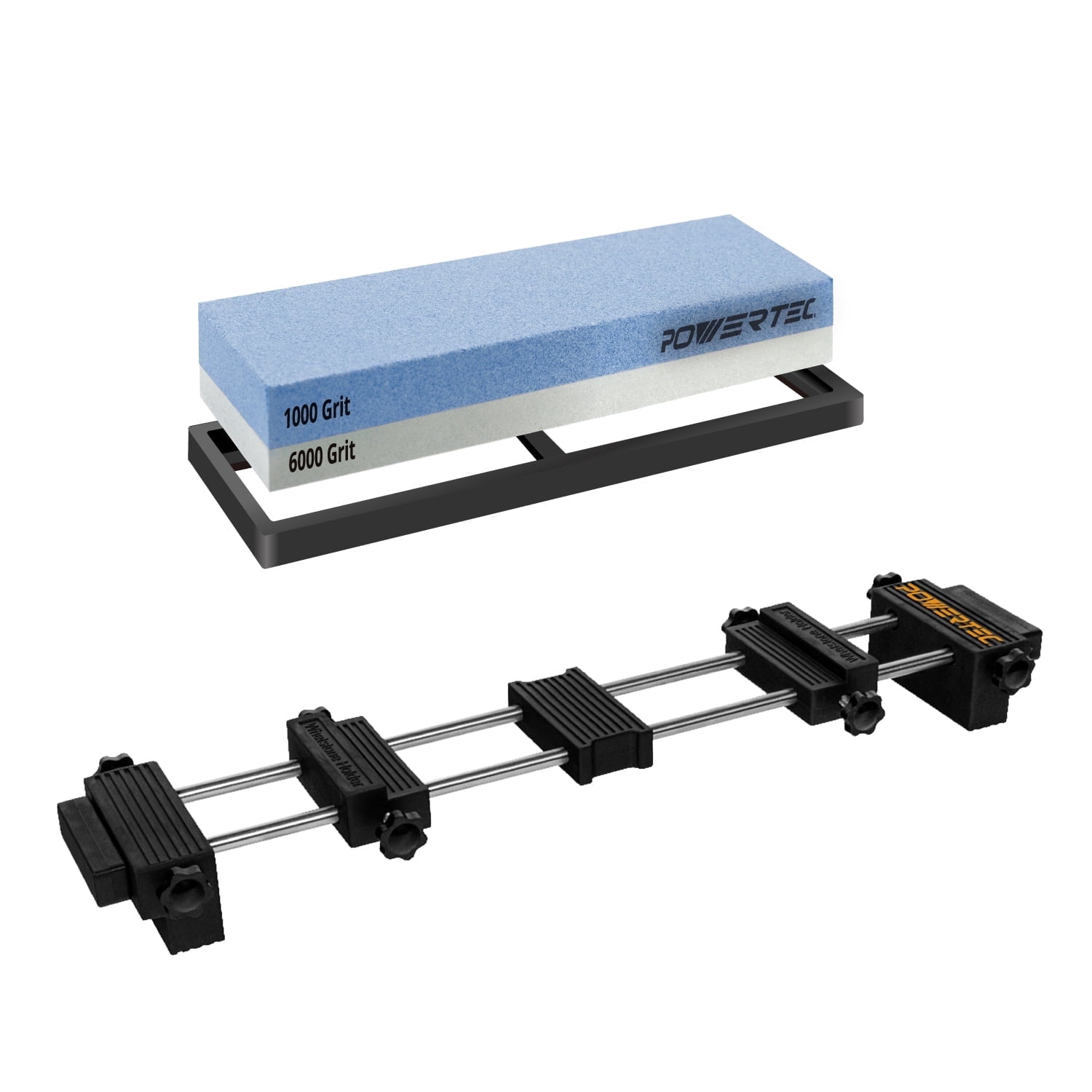 POWERTEC Sharpening Stone and Holder Set, Sink Bridge Stone Holder with ...