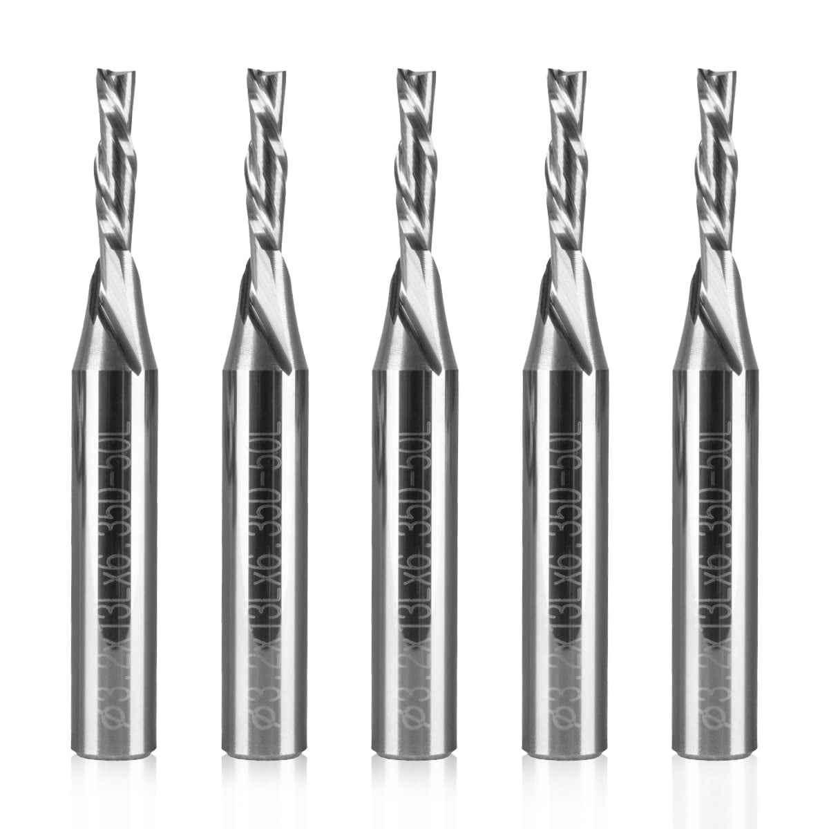 POWERTEC Solid Carbide Up Cut 1/8" Spiral Router Bit, Router Bit 1/4 ...