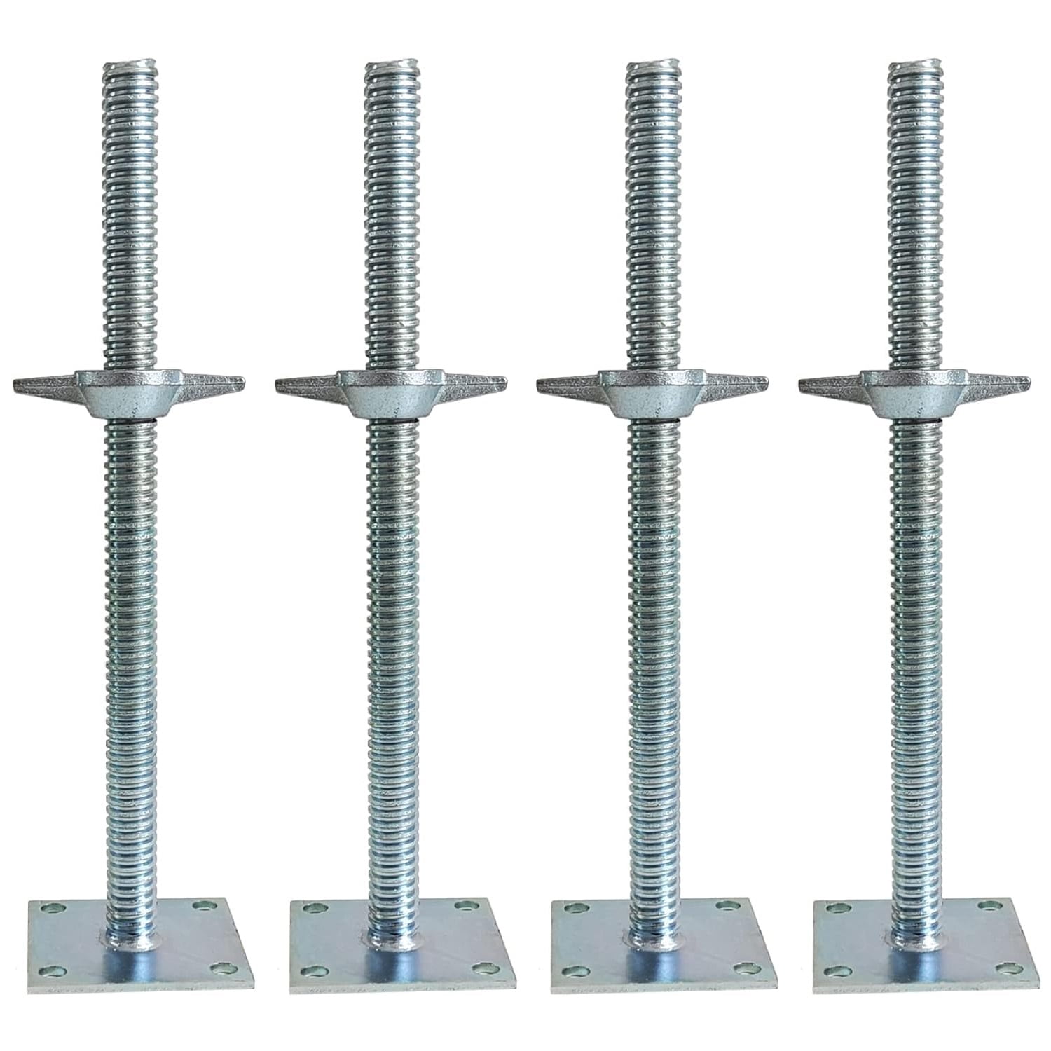 POWERWORKS 4 Pack Adjustable Leveling Jack Solid Screw Jacks with Base ...