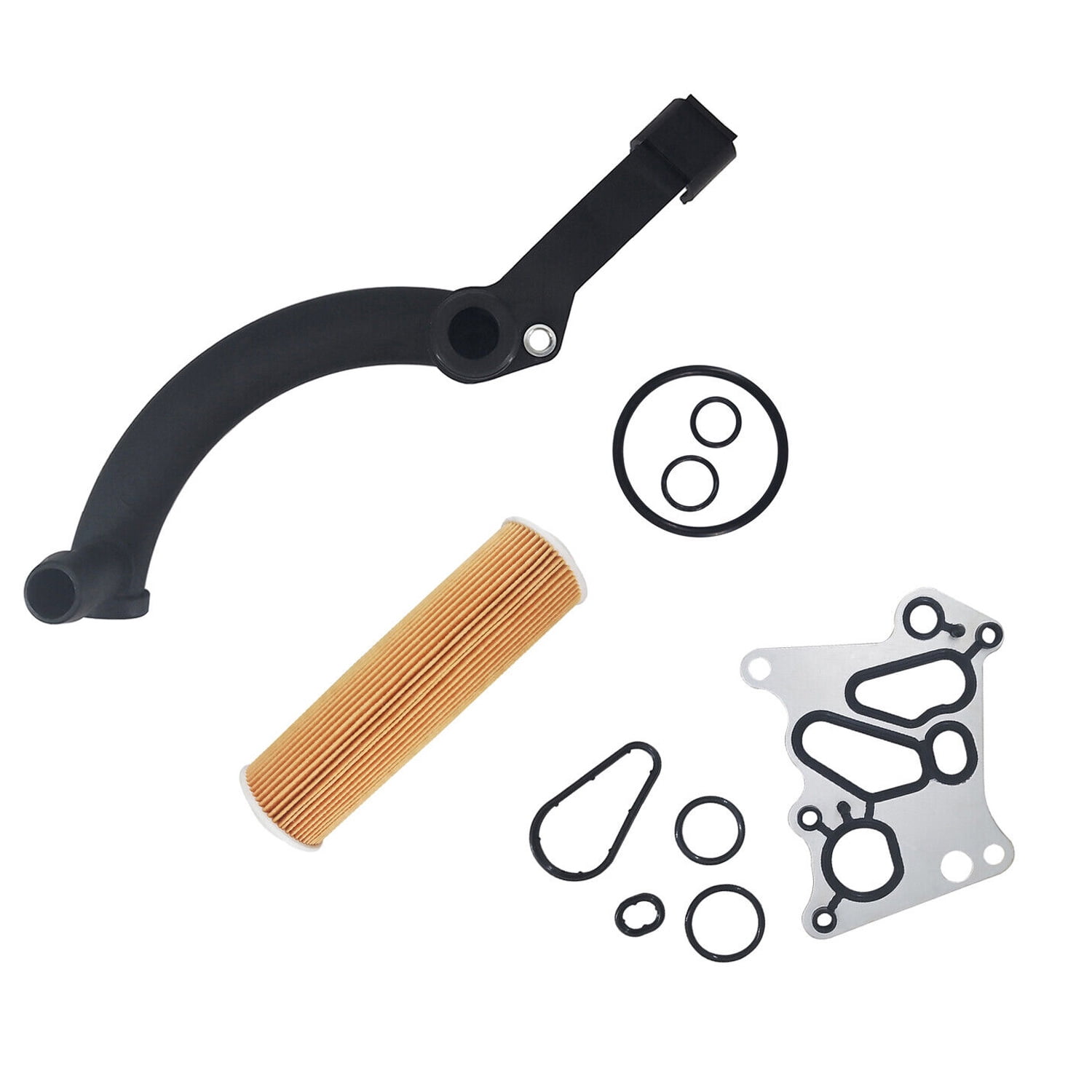 POWERWORKS Engine Oil Filter+Oil Cooler Gasket+Oil Radiator Water Hose ...