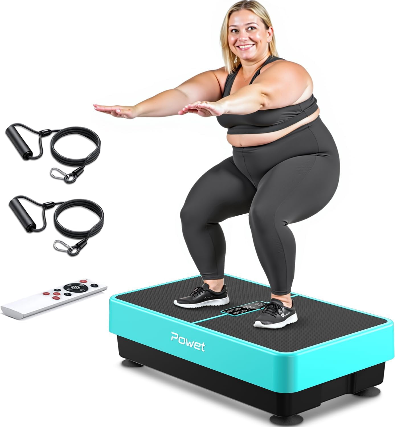 POWET Vibration Plate Exercise Machine for Weight Loss, Woukout ...