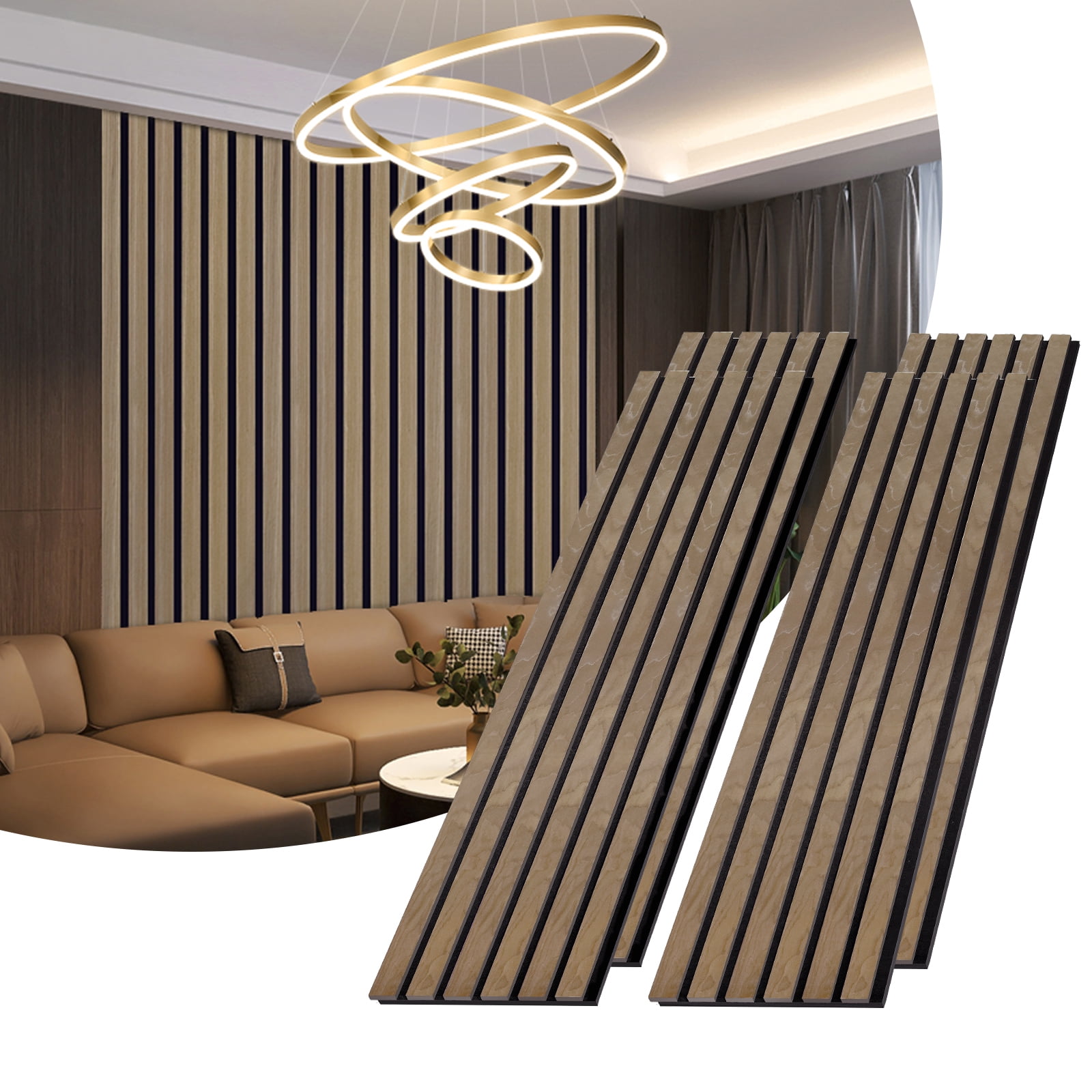 POWKOL 4 Pack Soundproofing Panel, 47.2” x 12.2” Soundproofing Wood ...