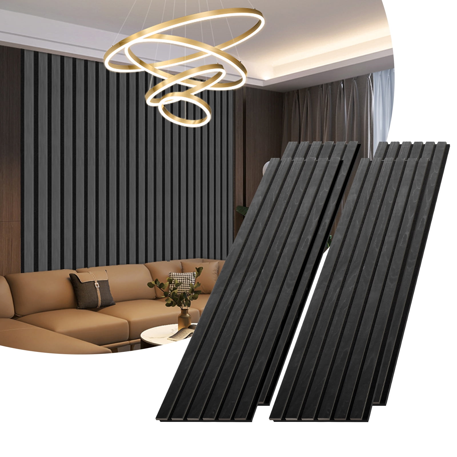 POWKOL 4 Pack Soundproofing Panel, 47.2” x 12.2” Soundproofing Wood ...