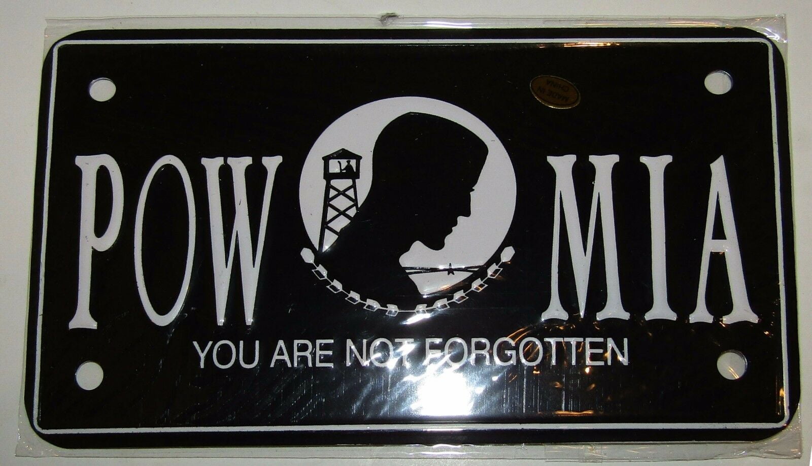 POWMIA POW MIA Prisoner Of War Missing In Action 4"x7" Bike License ...