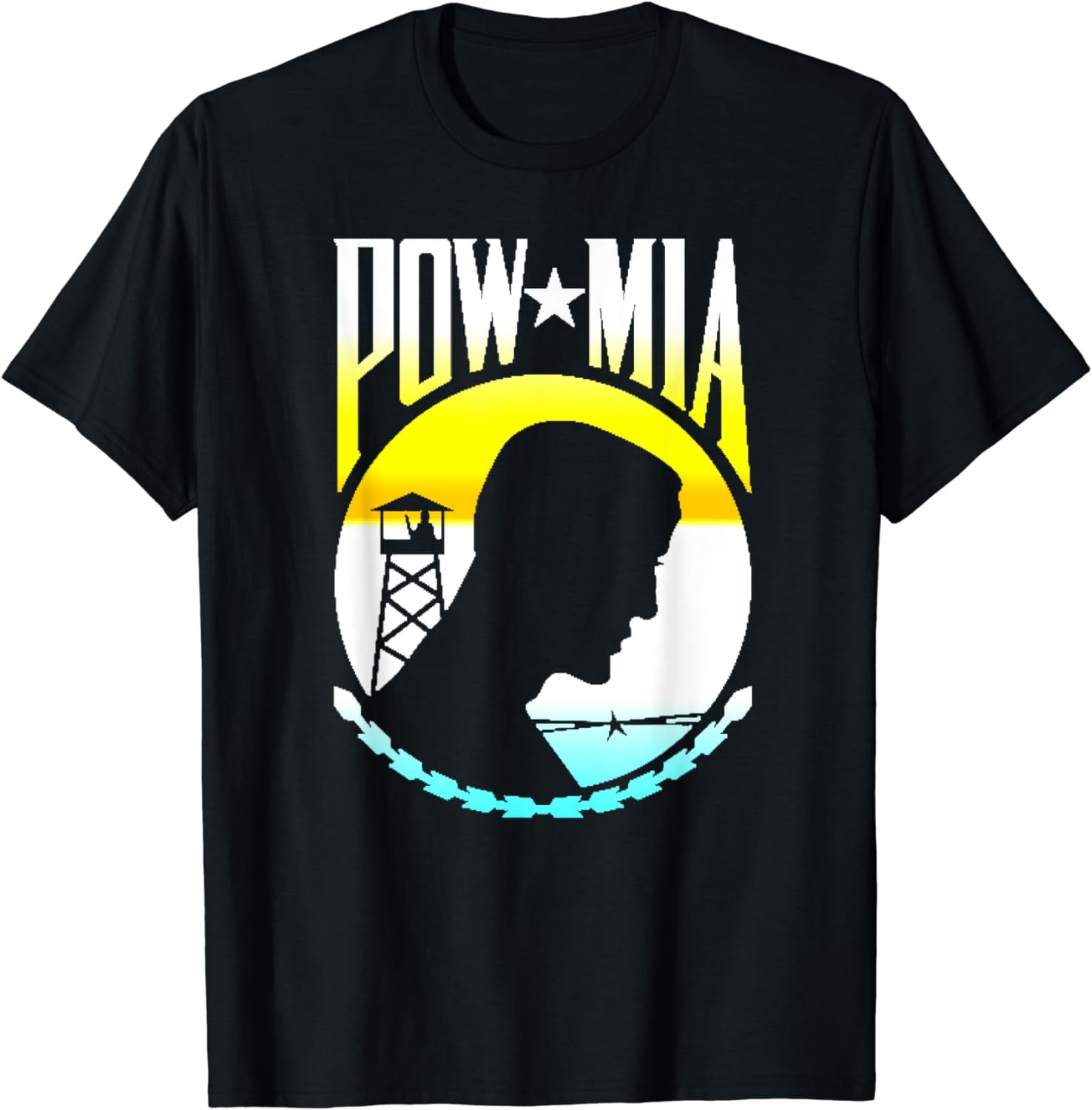 POWMIA Pow Mia Linear Light Design T-Shirt - Walmart.com