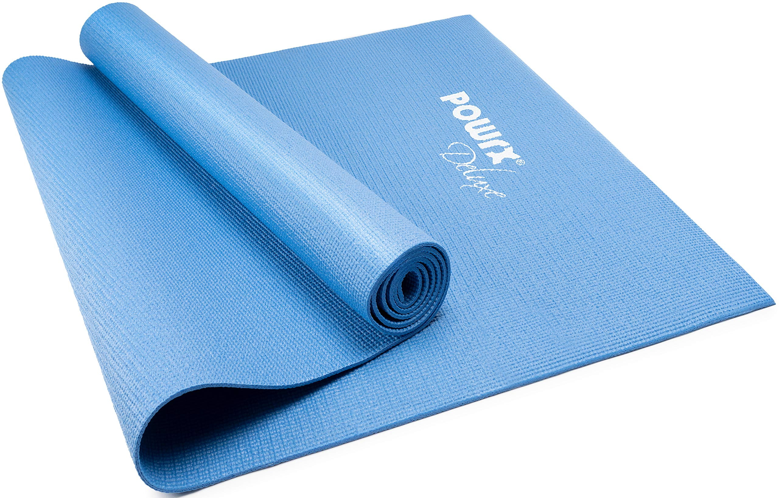 Powrx UK Extra-Thick Yoga Mat with Cushioned Surface, Textured Design ...