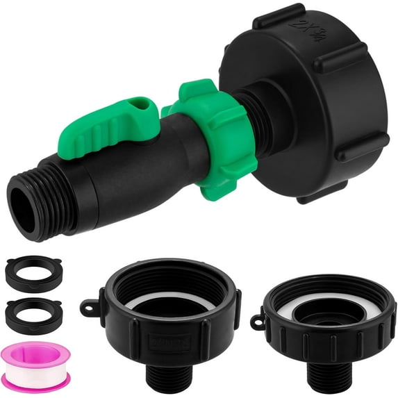 POWSDC-275-330 Gallon IBC Tote Hose Adapter, 3 Sizes IBC Tote Adapter ...