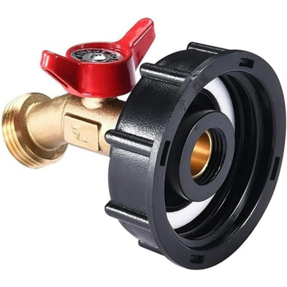 POWSDC-275-330 Gallon IBC Tote Water Tank Adapter, 2'' Coarse Thread ...