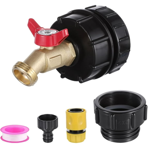 POWSDC-275-330 Gallon IBC Tote Water Tank Fittings, IBC Tote Hose ...