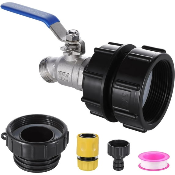 POWSDC-275-330 Gallon IBC Tote Water Tank Fittings, IBC Tote Hose ...