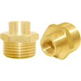 POWSDC-3/4"GHT Male x 1/4"NPT Female Brass Pipe Fittings Hex Nipple ...