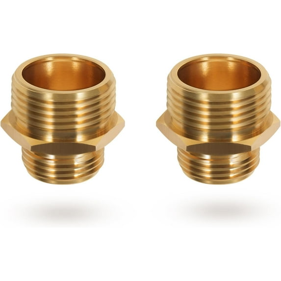 POWSDC-3/4'' GHT Male x 1'' NPT Male Connector, Brass Garden Hose ...