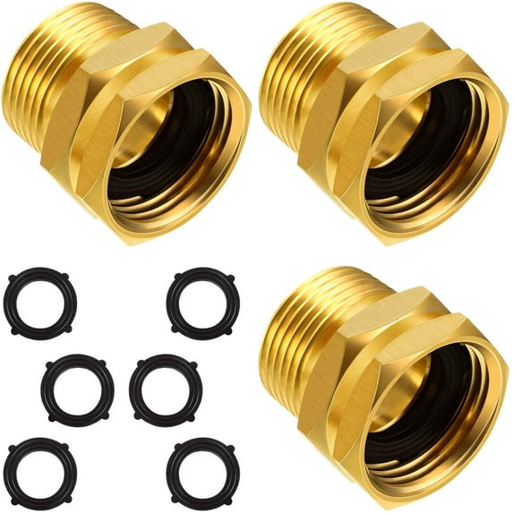 POWSDC-3 Packs 3/4 Inch GHT Female to NPT Male Connector, GHT to ...