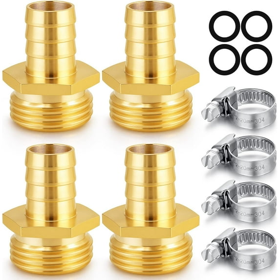 POWSDC-5/8" male hose fittings | Brass GHT Male Threaded Connector ...