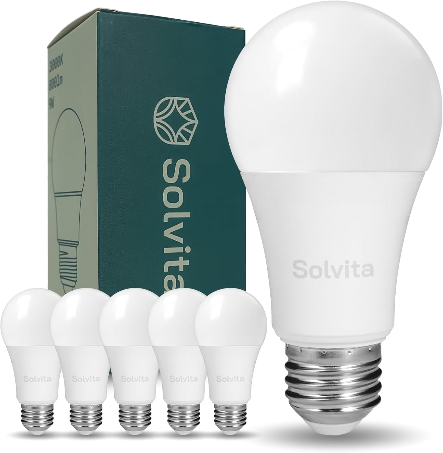 POWSDC-A19 LED Light Bulbs, 9W Dimmable Lights - Flicker Free ...