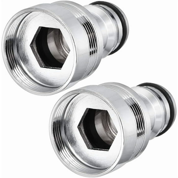 POWSDC-Brass Garden Hose Quick Connector Nozzle Pipe Adapter 24mm ...