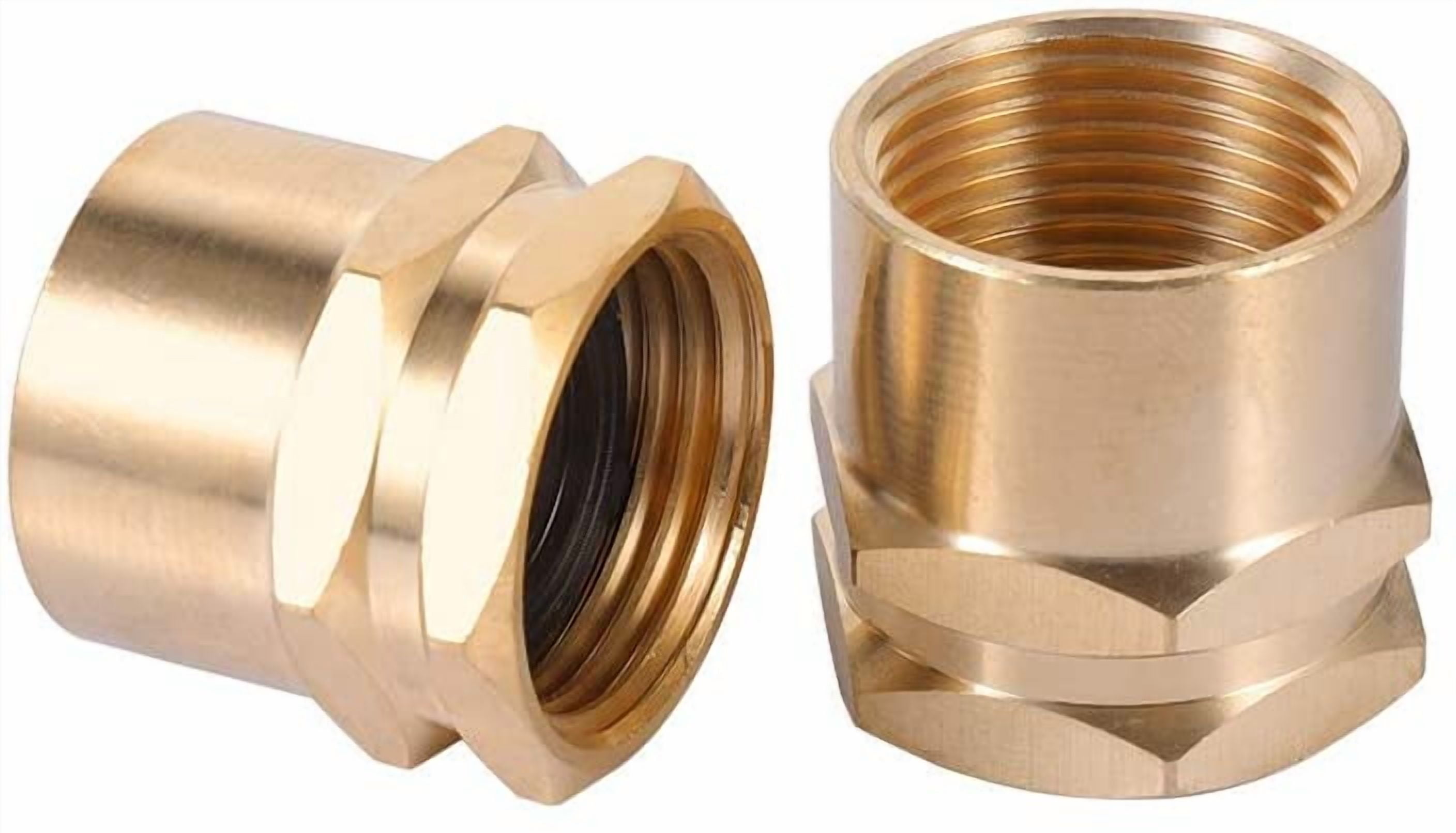 POWSDC-Brass Pipe to Garden Hose Fitting Connect,3/4" GHT Female x 3/4 ...