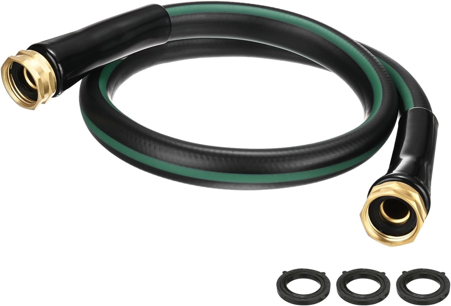 POWSDC-Garden Hose 5/8 Inch x 3 FT, Flexible PVC Leader Hose, Leakproof ...