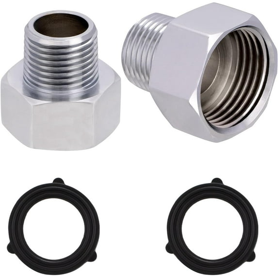 POWSDC-Garden Hose Adapter, 3/4" GHT Female x 1/2" NPT Male Connector ...